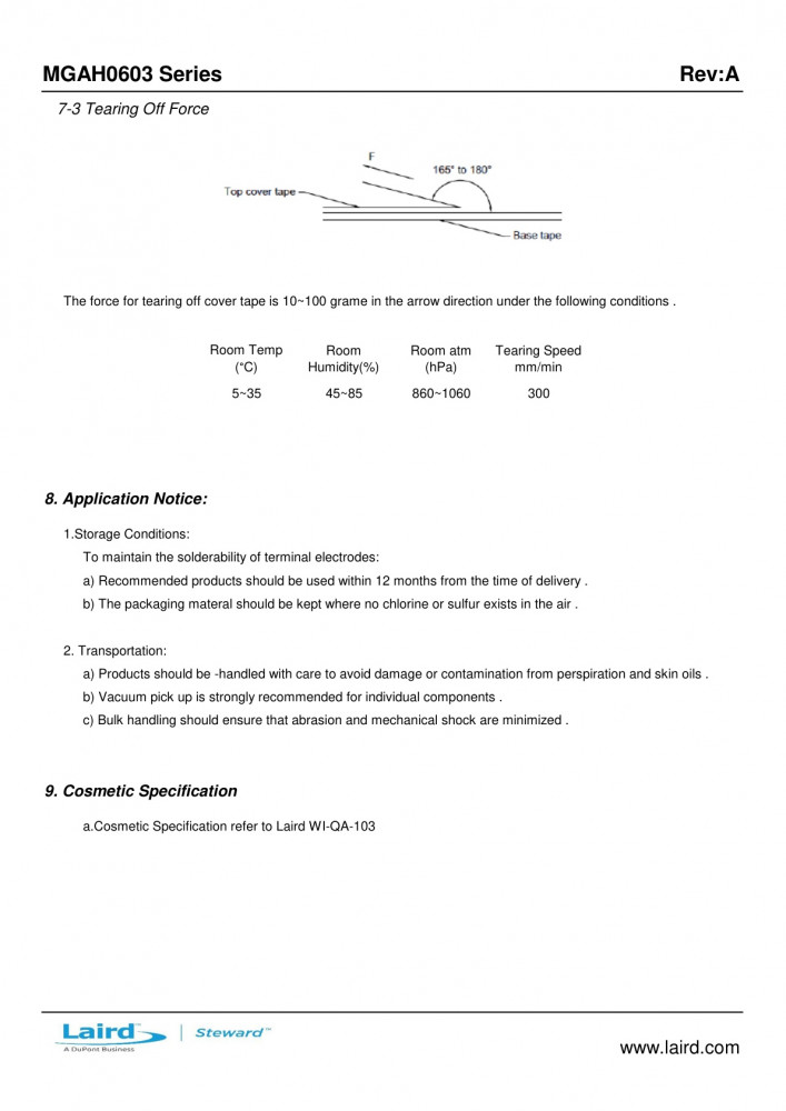 Laird MGAH0603 datasheet page 10