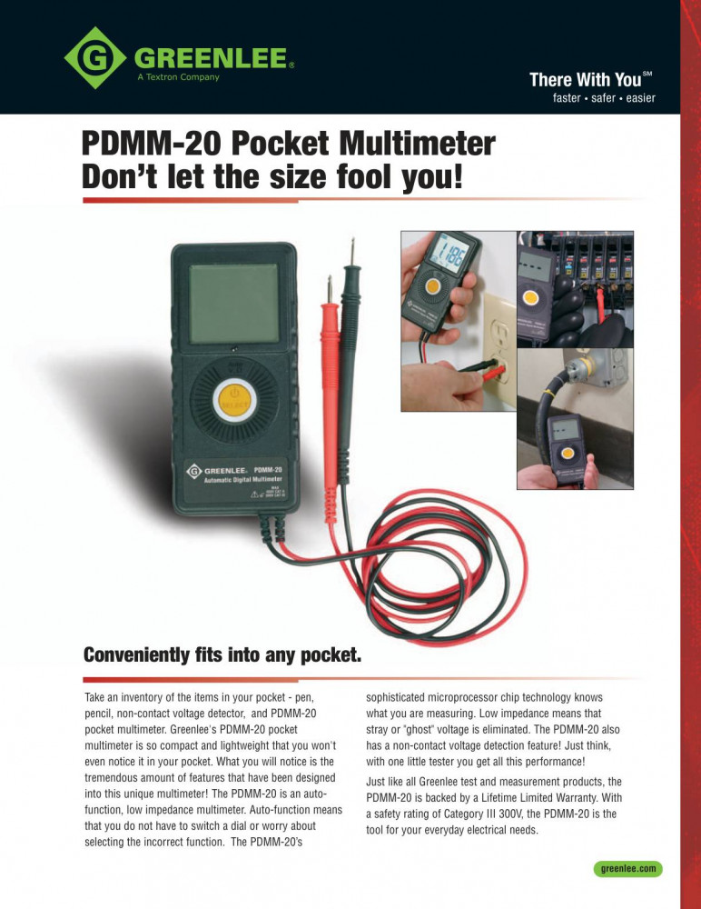 PDMM-20 product document page 1