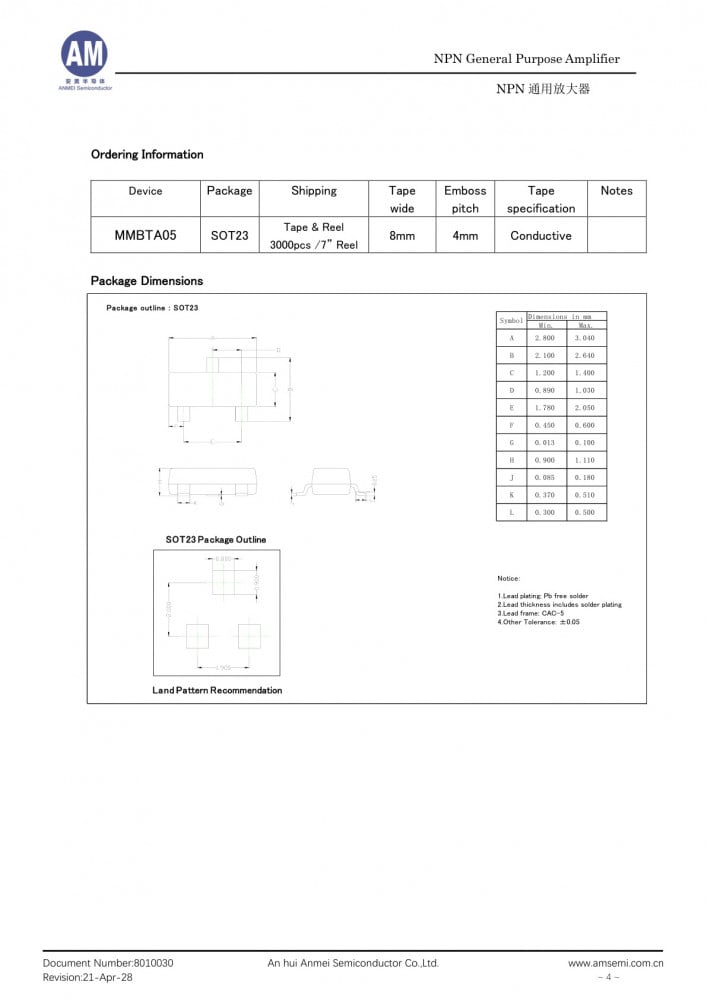MMBTA05 datasheet page 4