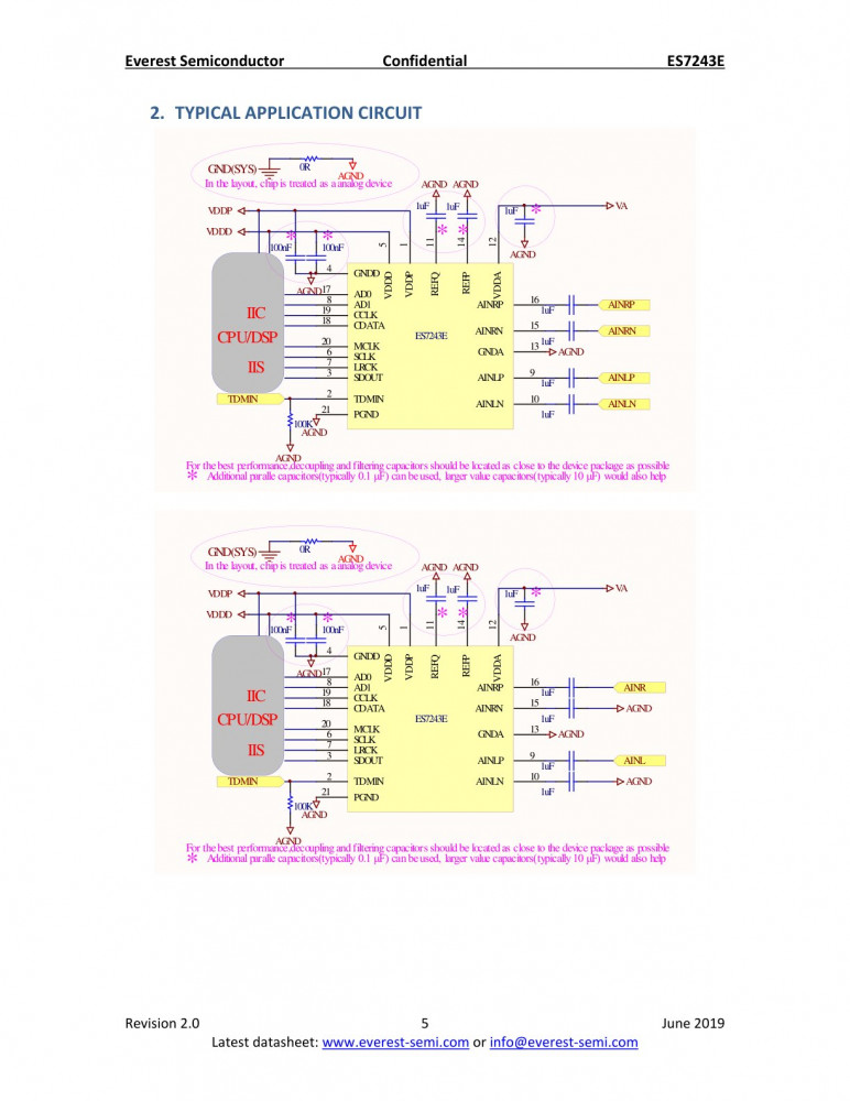 ES7243E datasheet page 5