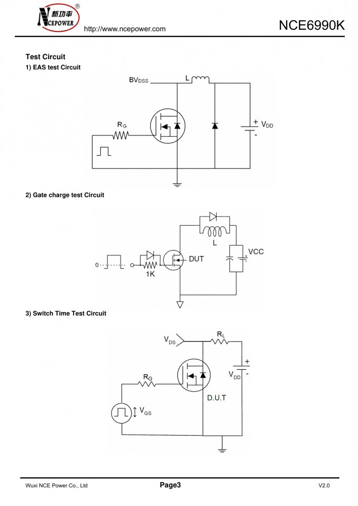 NCE6990K datasheet page 3