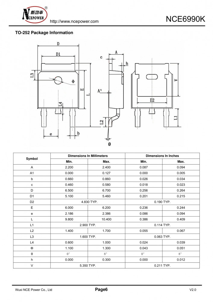 NCE6990K datasheet page 6