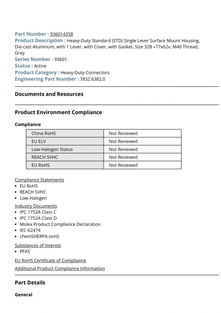 936014358 product document image, page 1