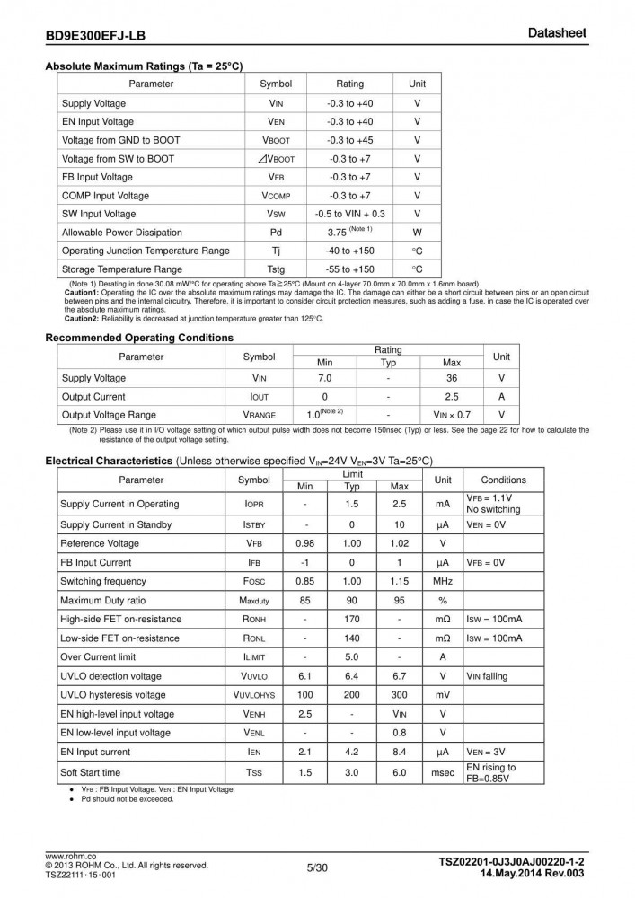 BD9E300EFJ-LBE2 datasheet page 5