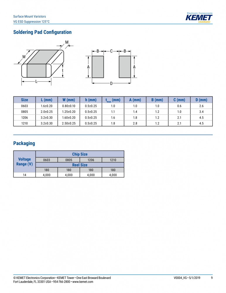 KEMET VG series document page 9