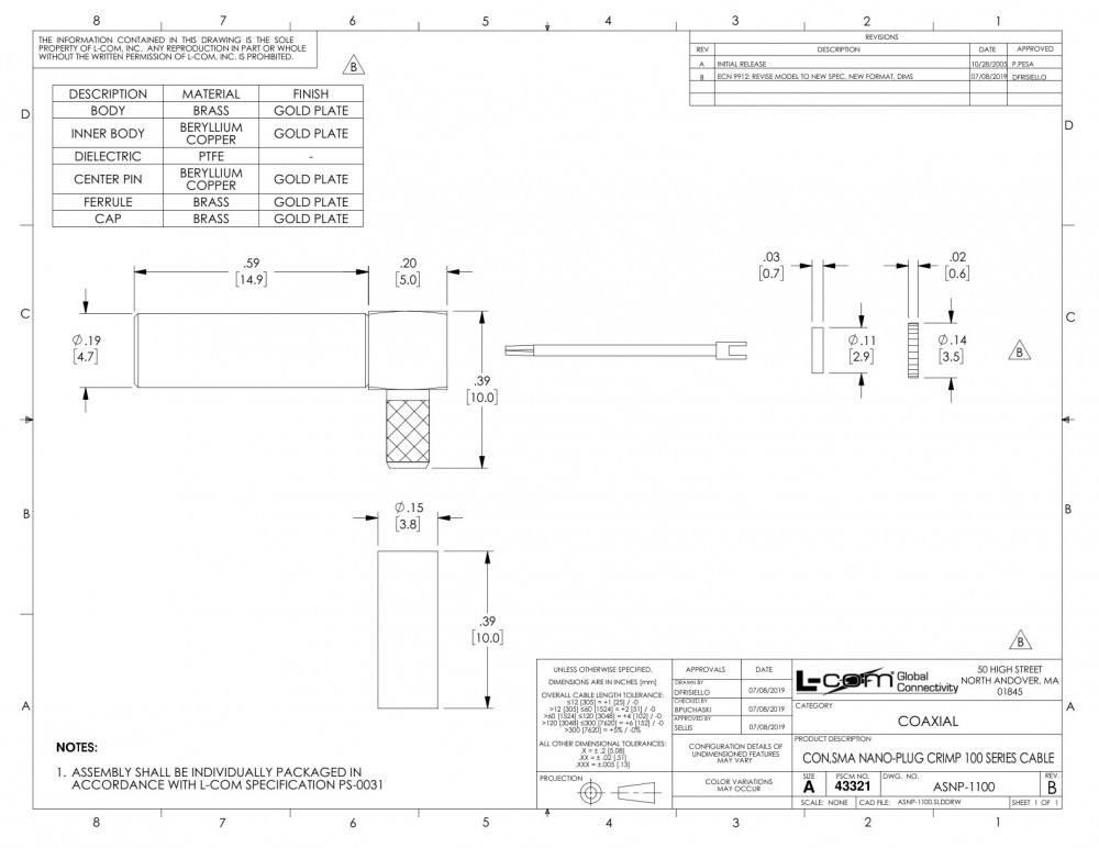L-com ASNP-1100 technical document page