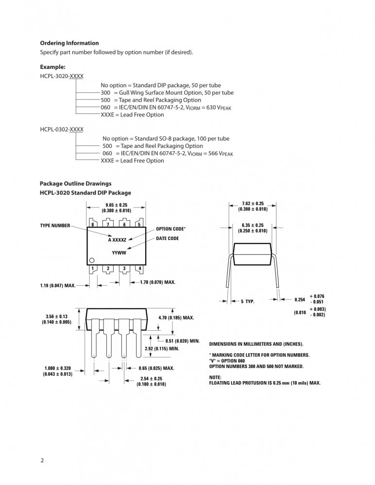 HCPL-3020 datasheet page 2