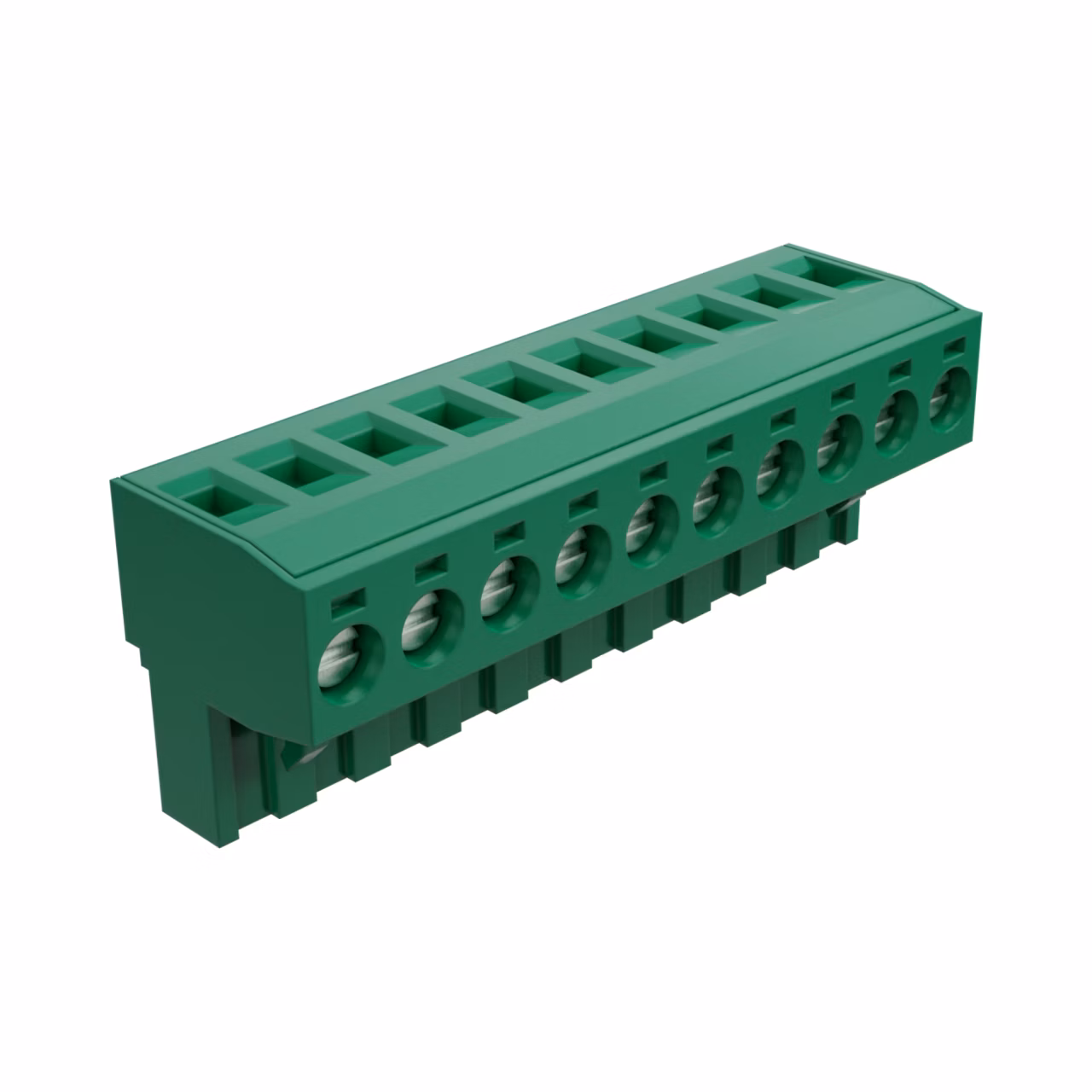 5.08mm Pitch Eurostyle Horizontal Plug, Green Housing, Gold (Au) Plated,  10 Circuits for sale