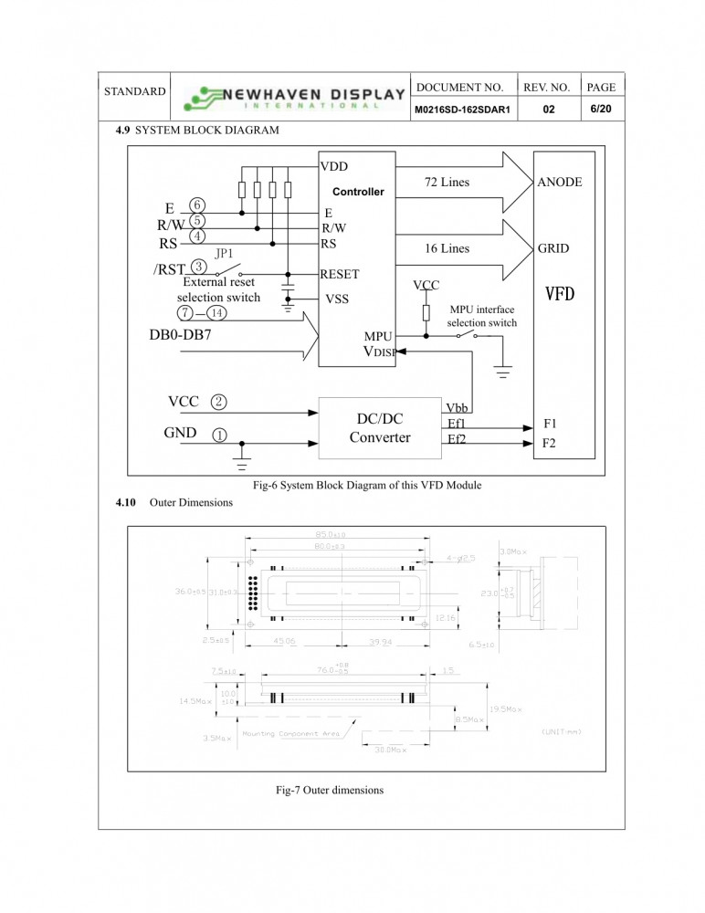 M0216SD-162SDAR1 datasheet page 6