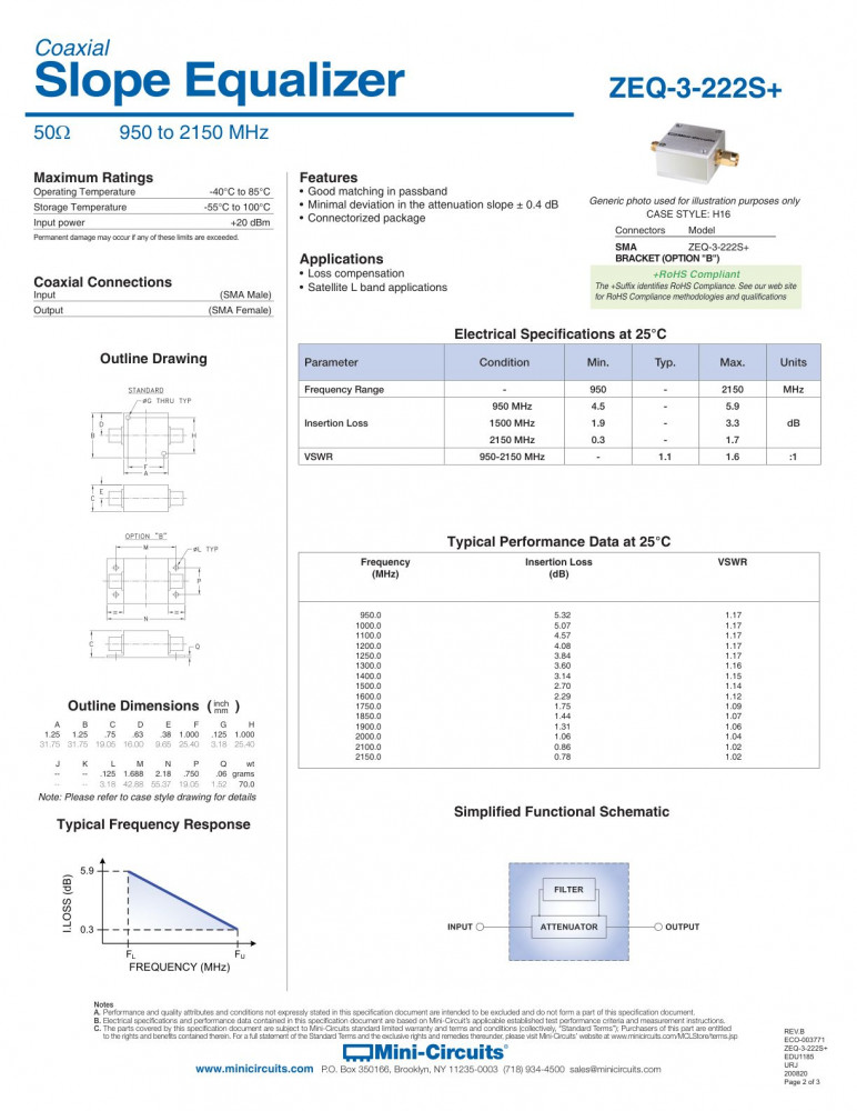 ZEQ-3-222S+ technical document page 2