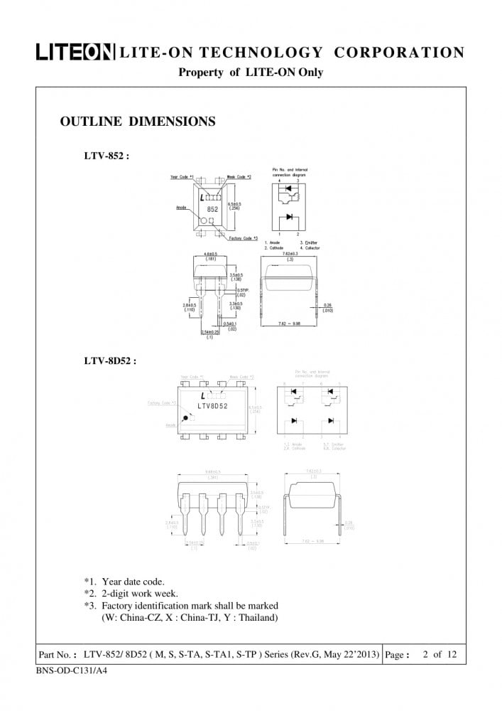 LTV-852 datasheet page 3