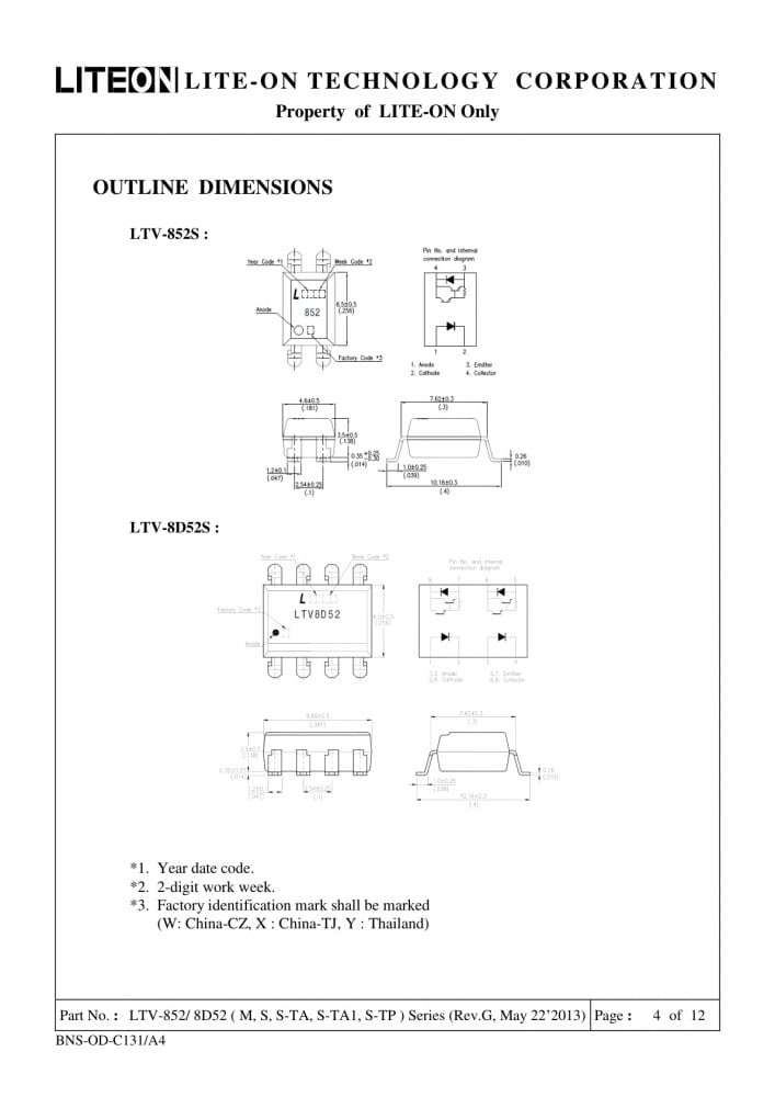 LTV-852 datasheet page 5