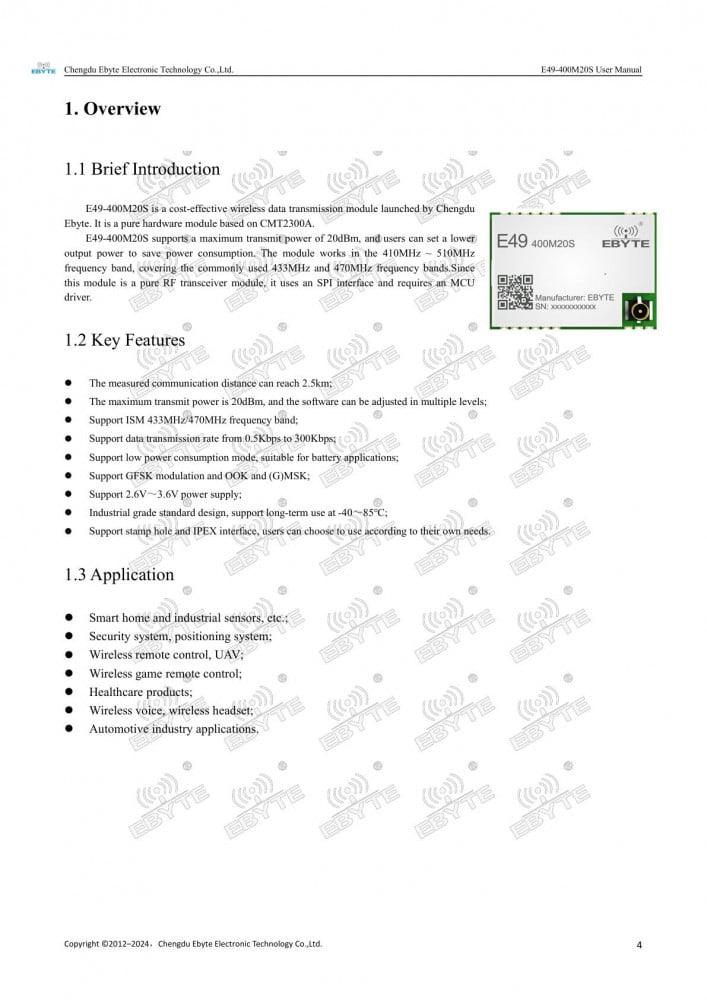E49-400M20S manual page 4