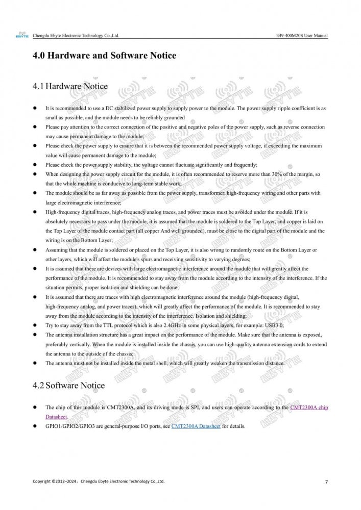 E49-400M20S manual page 7
