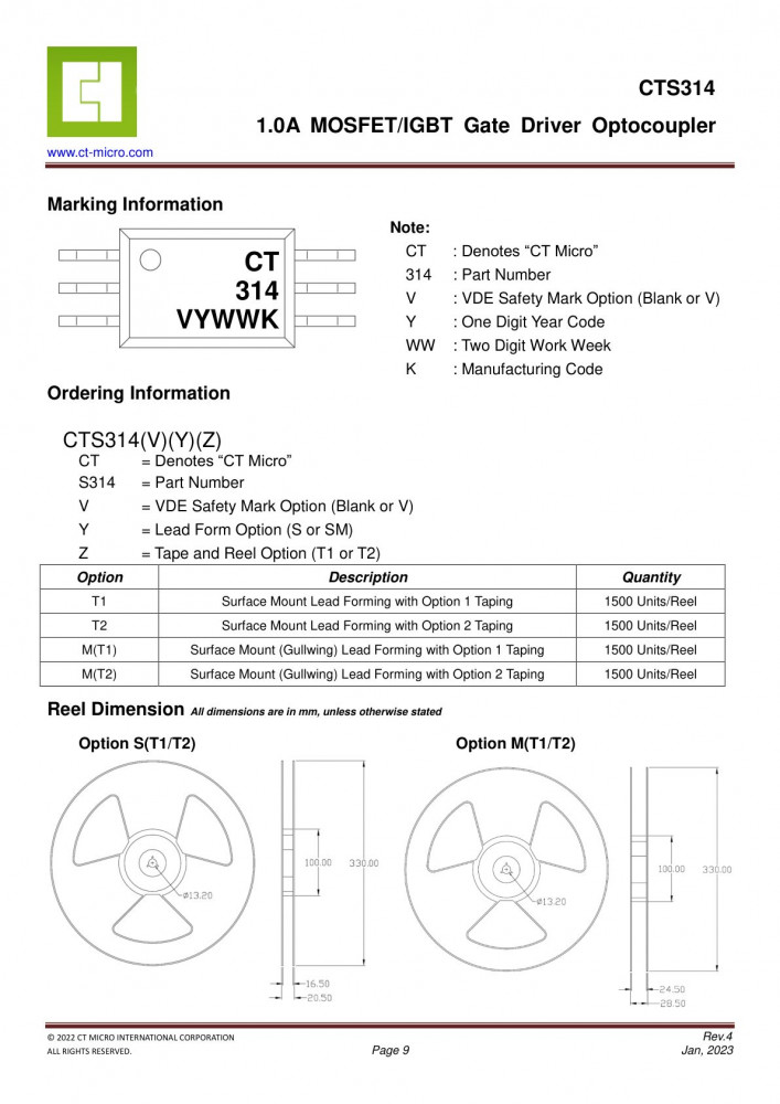 CTS314 datasheet page 9
