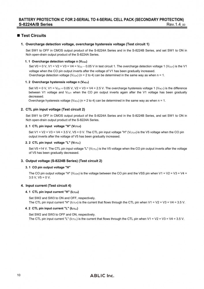 S-8224A/B datasheet page 10