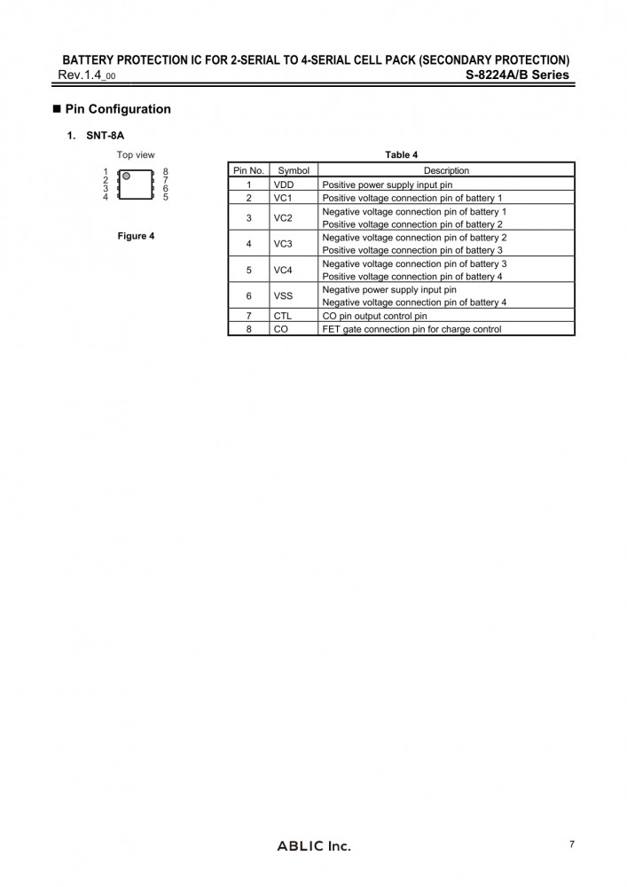 S-8224A/B datasheet page 7