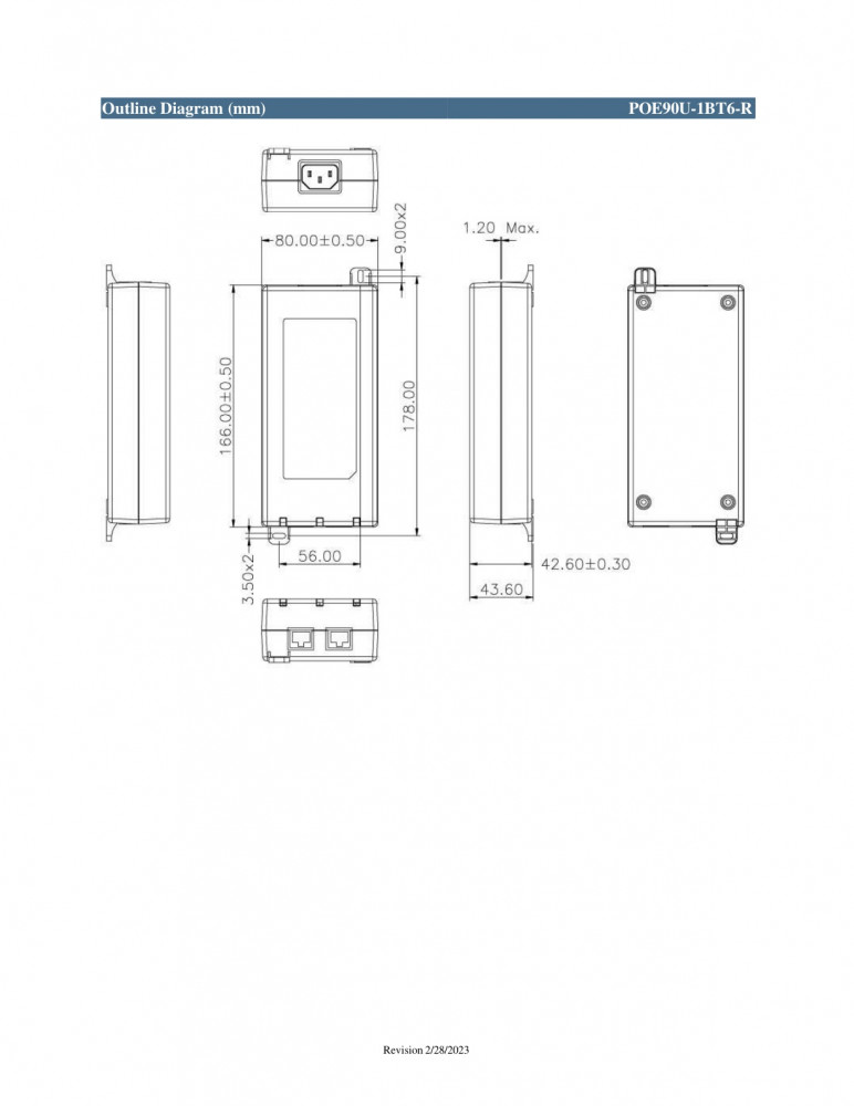 POE90U-1BT-X technical document page 4