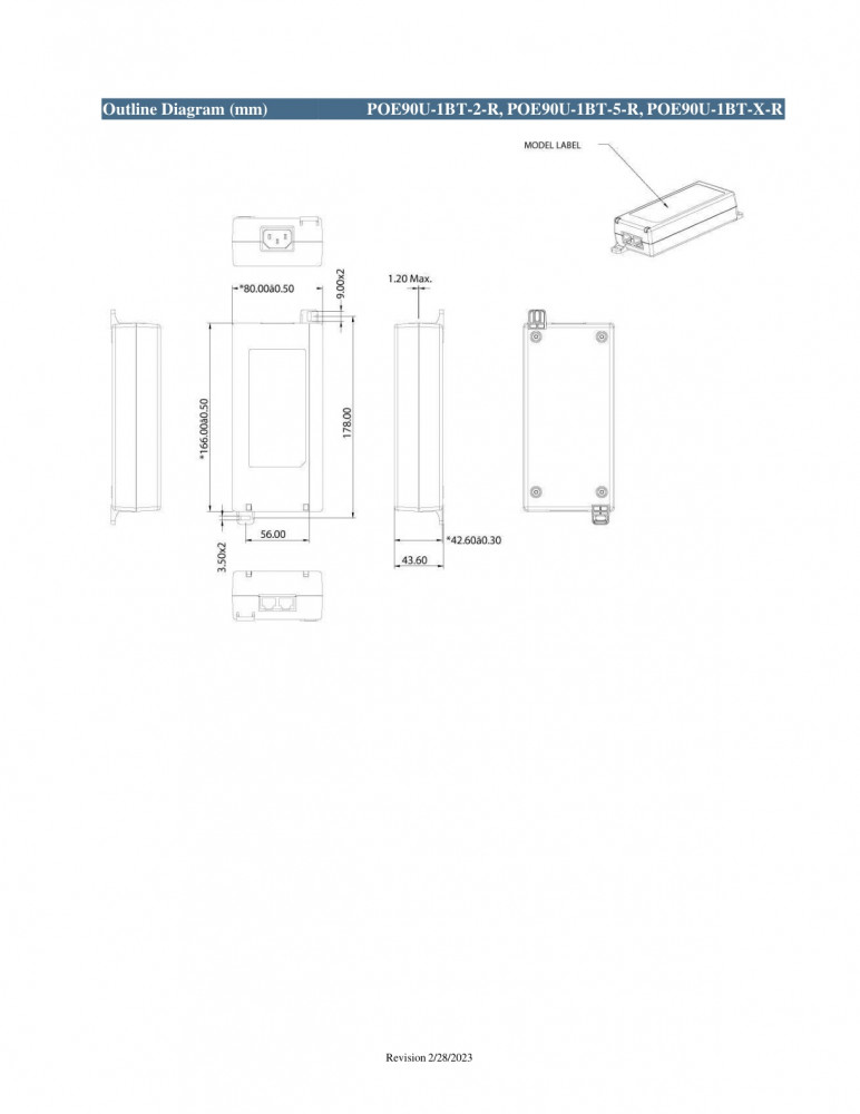 POE90U-1BT-X technical document page 6