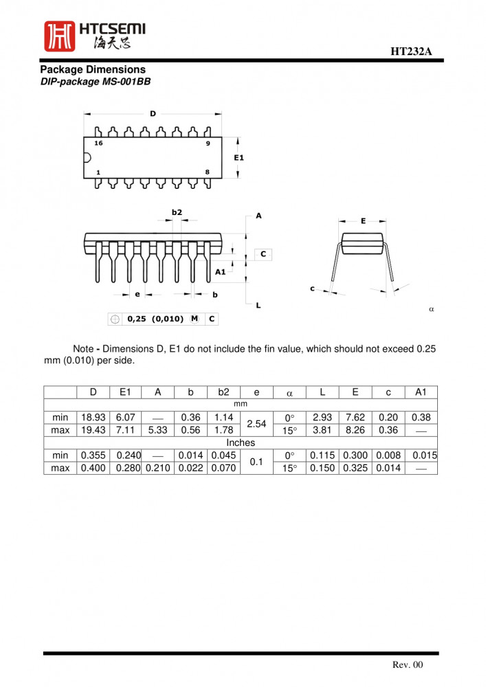 HT232ARZ datasheet page 6