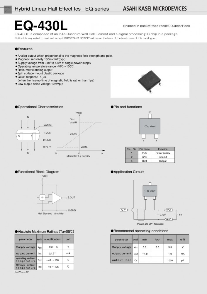 EQ430L datasheet page 1