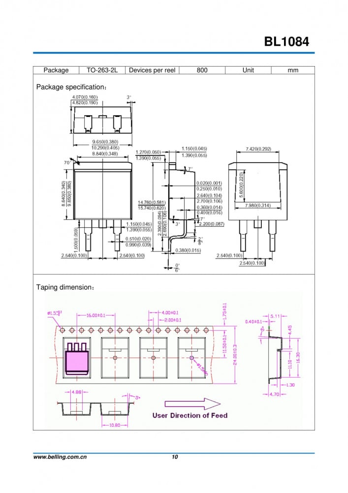 BL1084 datasheet page 10