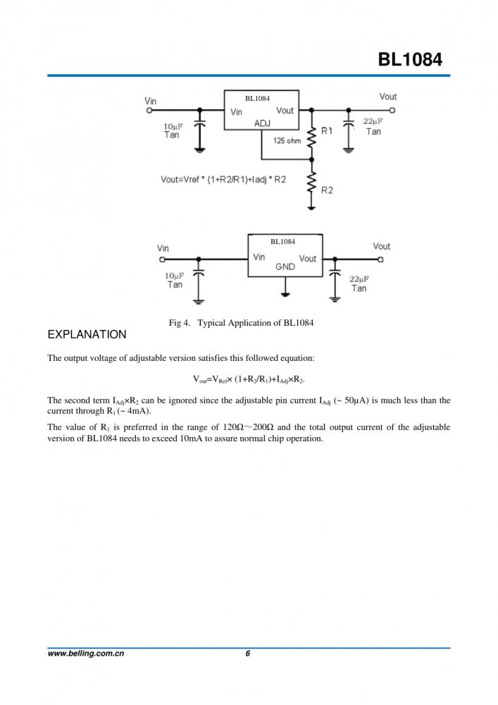 BL1084 datasheet page 6