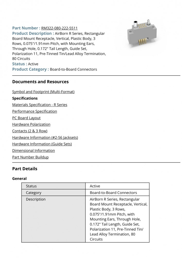RM322-080-222-5511 technical document page 1