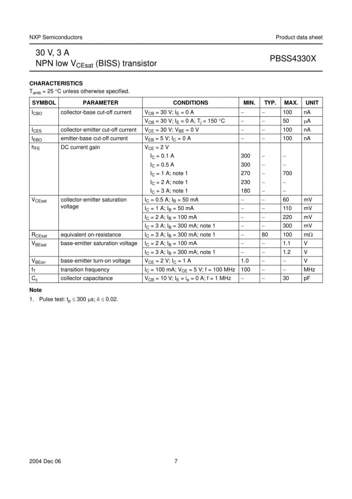 PBSS4330X datasheet page 8