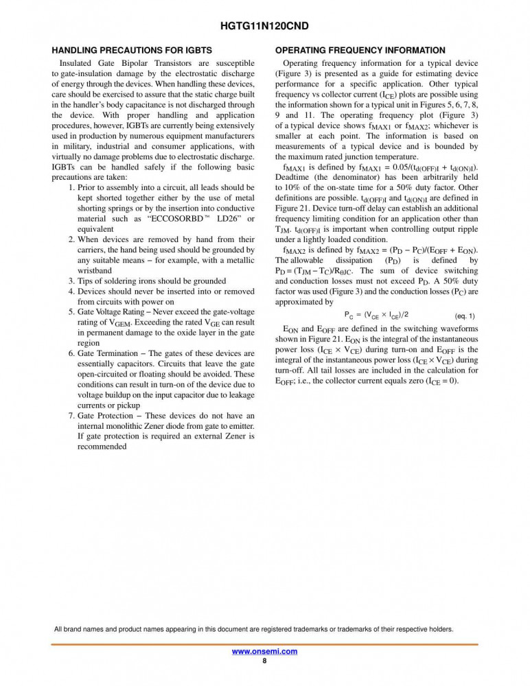 HGTG11N120CND datasheet page 8