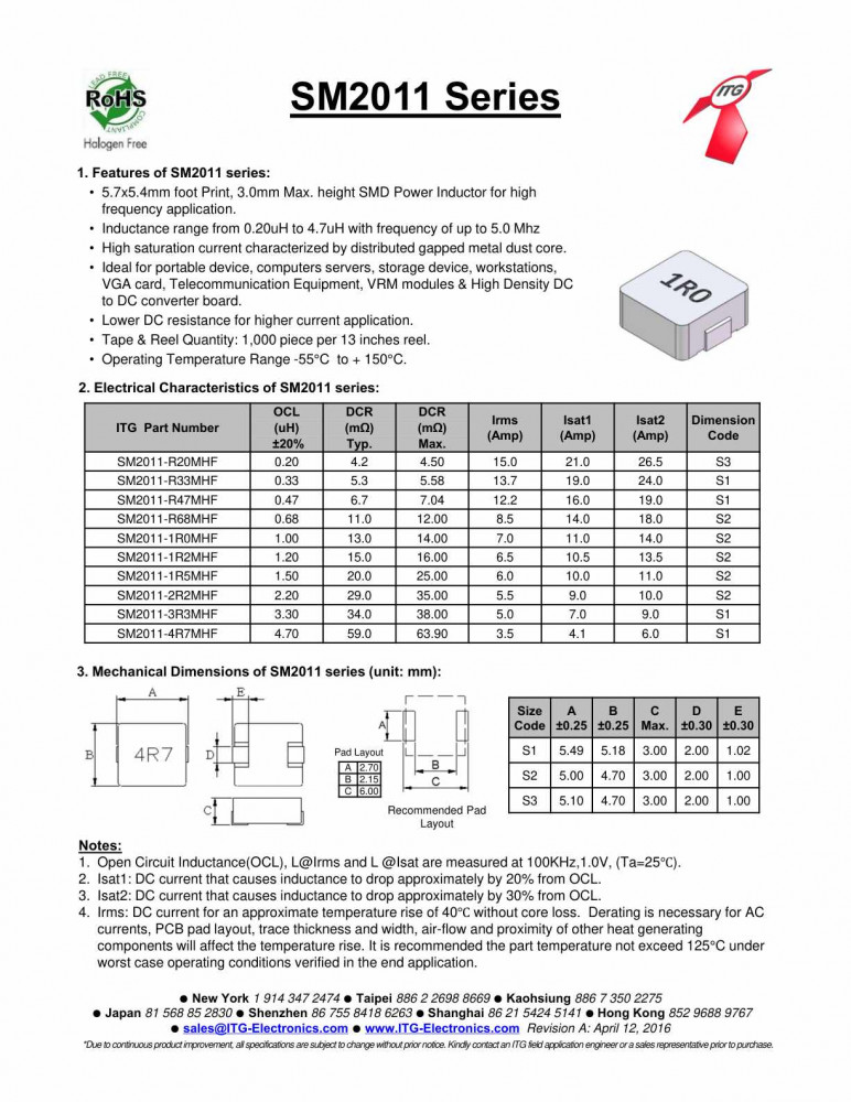 SM2011 datasheet page 1