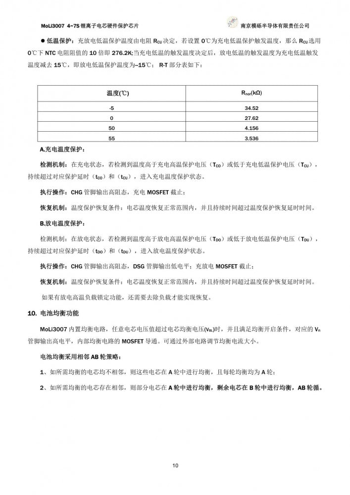 MoLi3007 datasheet page 10