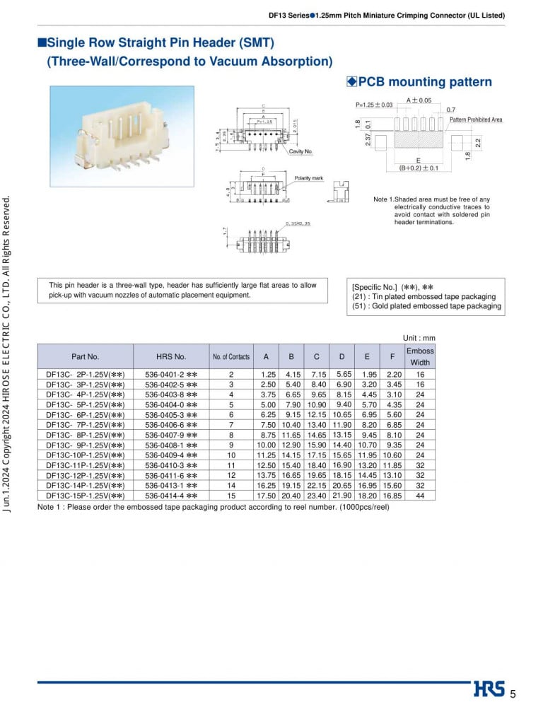 HRS DF13 datasheet page 5