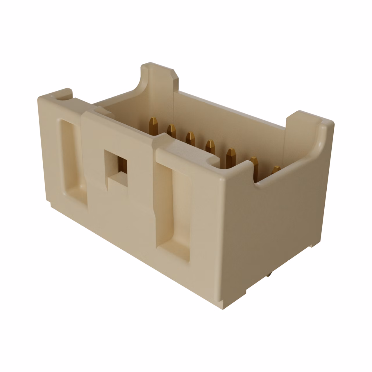MicroClasp Vertical Header, 2.00mm Pitch, Dual Row, Through Hole, Gold Flash (Au) Plating, 14 Circuits, without PCB Locator for sale