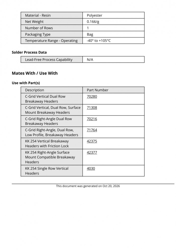 MOLEX C-Grid 7859 two-circuit shunt specification page 3
