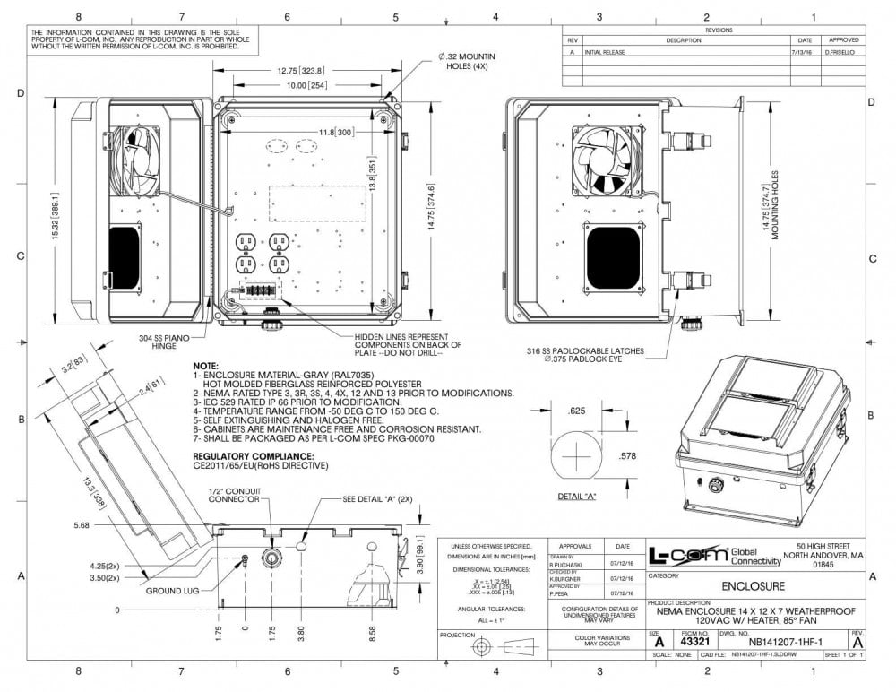 L-com NB141207-1HF-1 technical document page