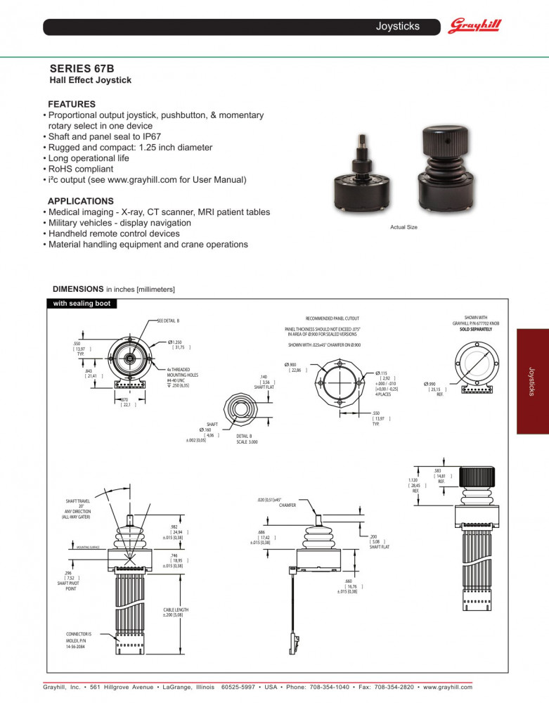 Grayhill Series 67B technical document page 1
