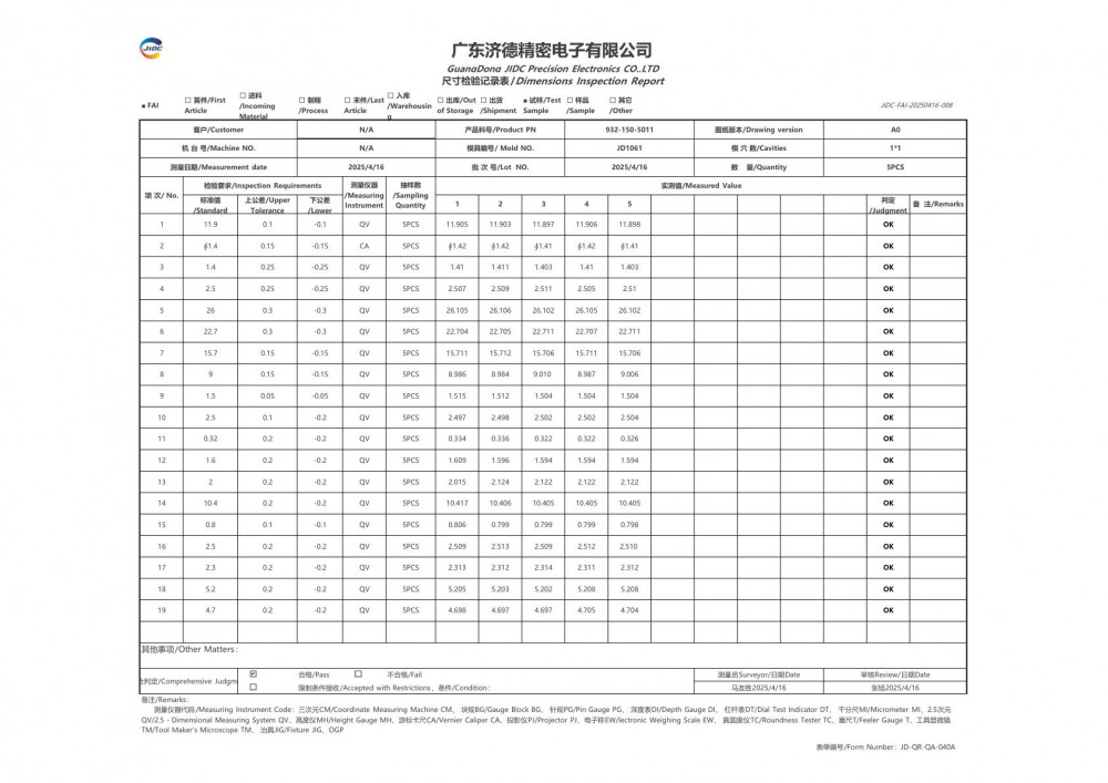 JIDC 932-150 series terminal drawing, page 2