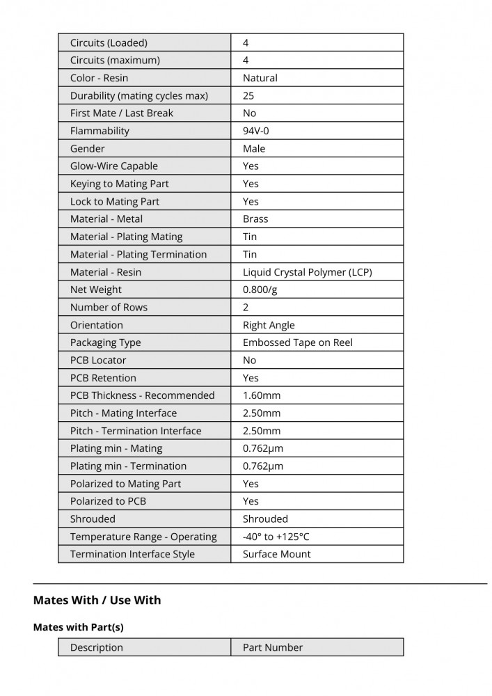 MOLEX 105405 technical document page 3