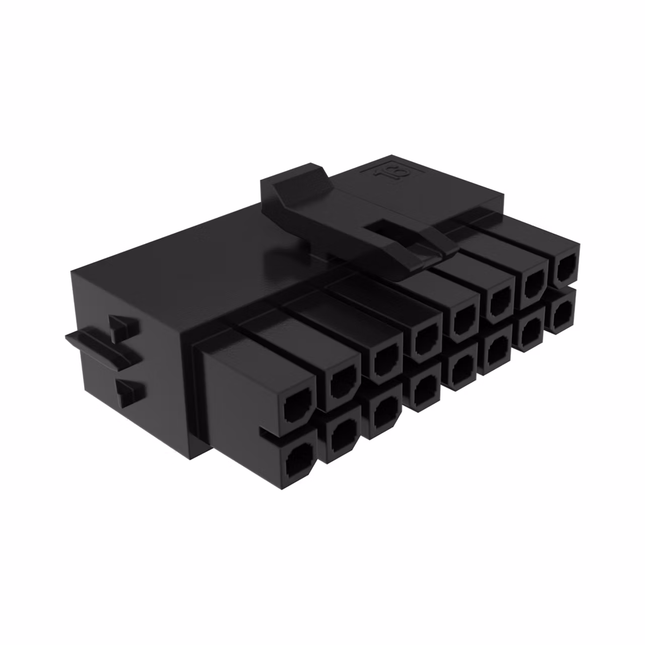 Micro-Fit+ Receptacle Housing, Dual Row, 16 Circuits, UL 94V-0, Glow-Wire Capable, Black for sale