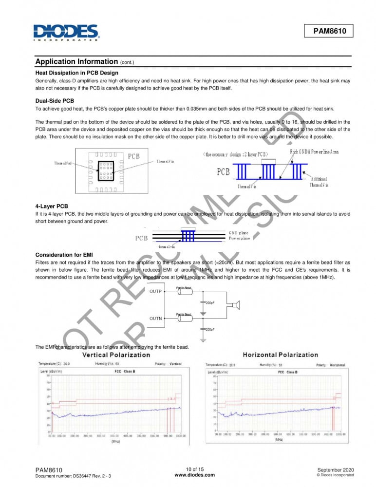 PAM8610TR datasheet page 10