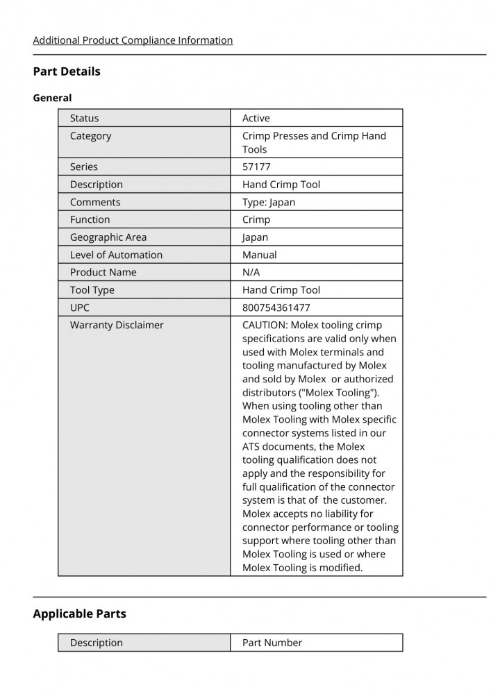 Technical document image 2 for MOLEX 571775000