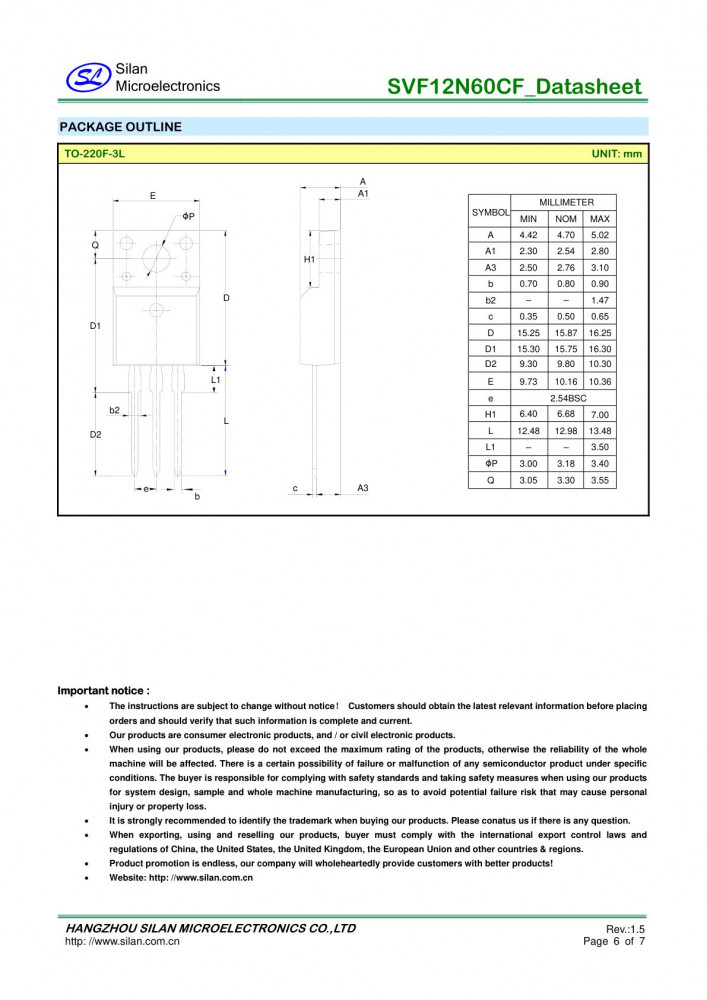 SVF12N60CF datasheet page 6
