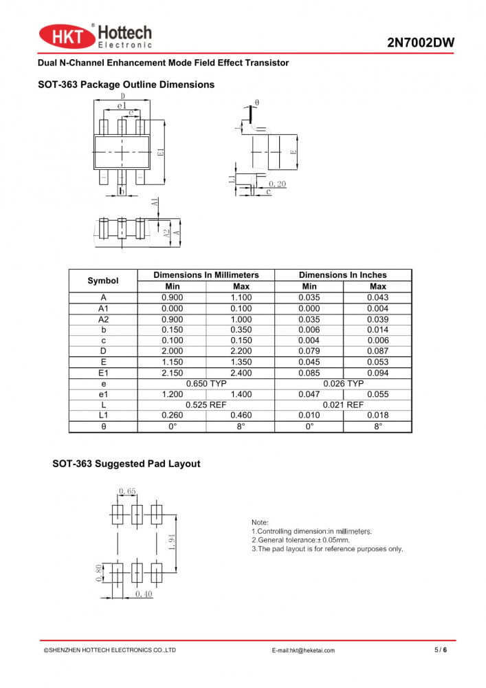 2N7002DW datasheet page 5