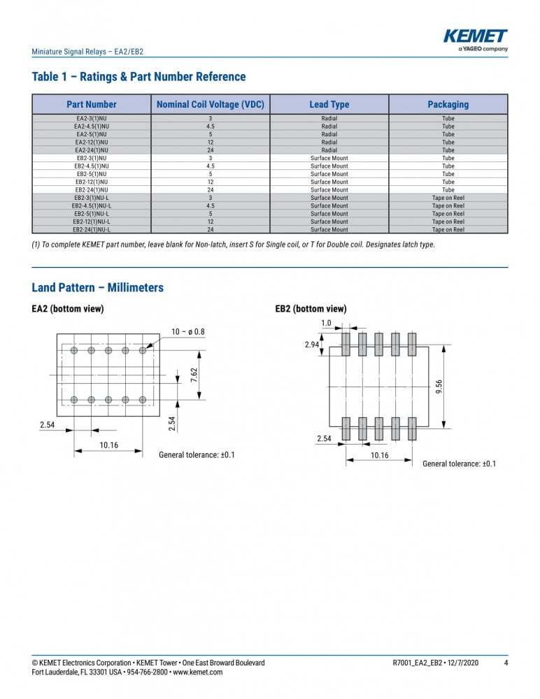 KEMET EB2-3NU-L datasheet page 4
