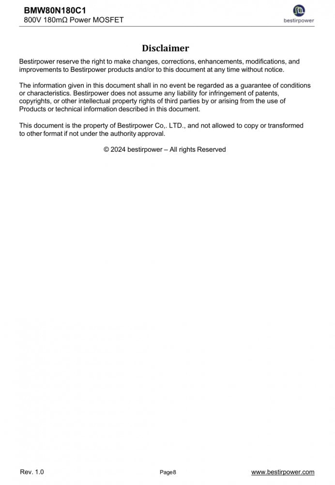 BMW80N180C1 datasheet page 8