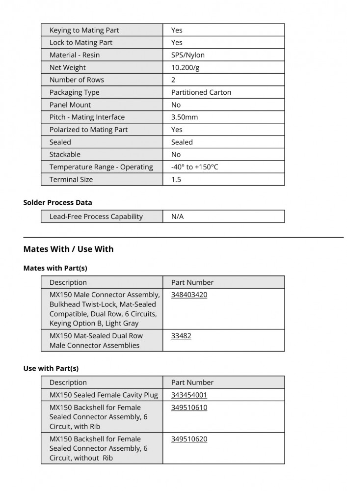 MOLEX 334720607 technical document preview, page 3
