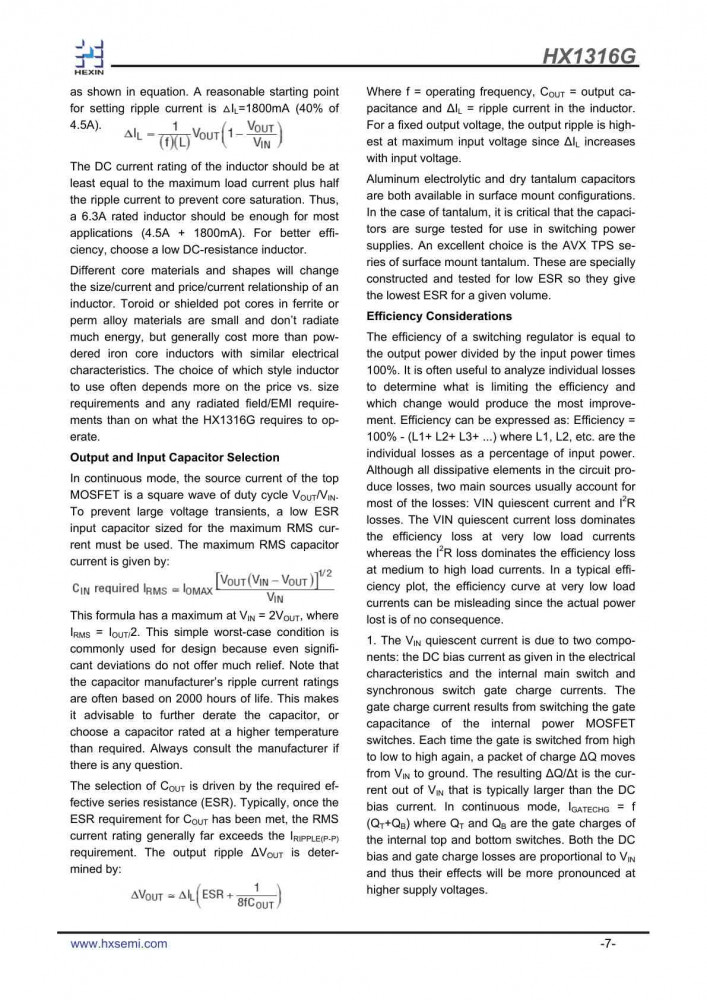 HX1316G-APC datasheet page 7