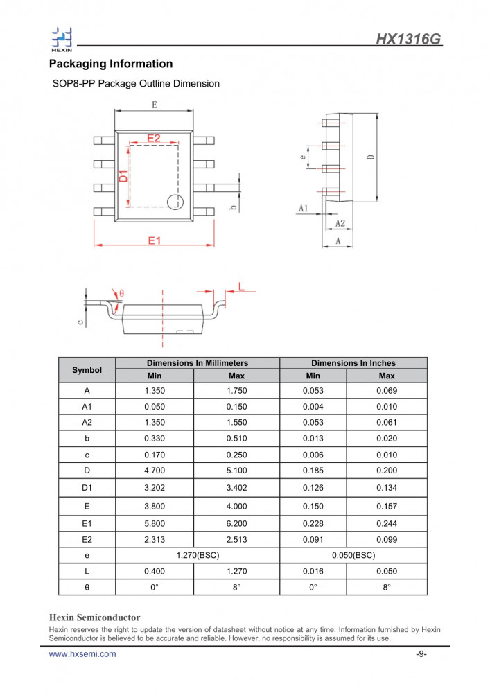 HX1316G-APC datasheet page 9