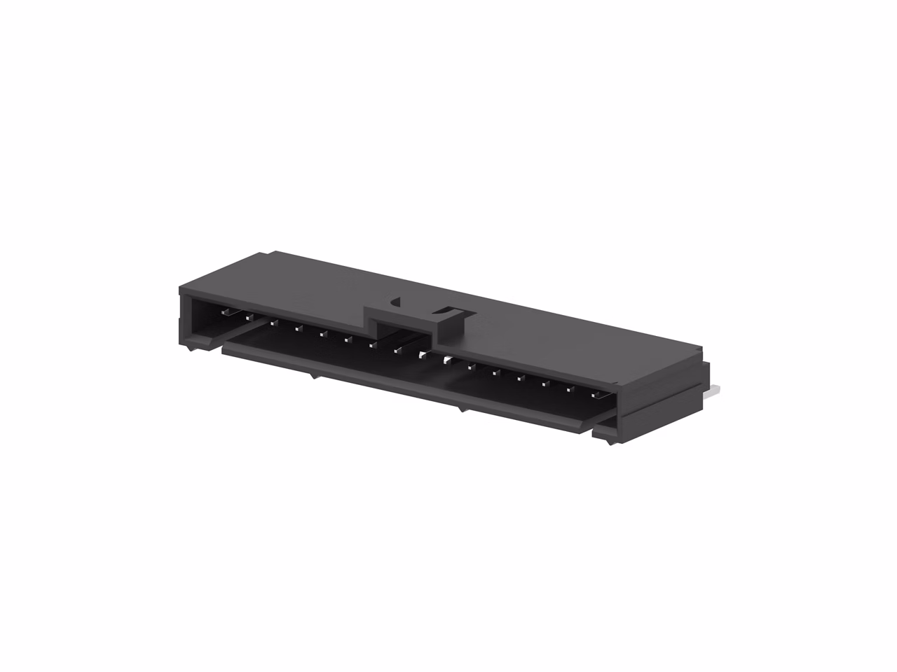 2.54mm Pitch SL Header, Single Row, Right-Angle, LCP, Shrouded, Surface Mount, 0.38µm Selective Gold (Au) Plating, 9 Circuits